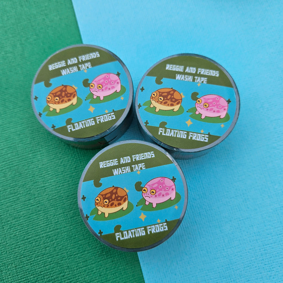 Reggie and Friends Washi Tape – Floating Frogs