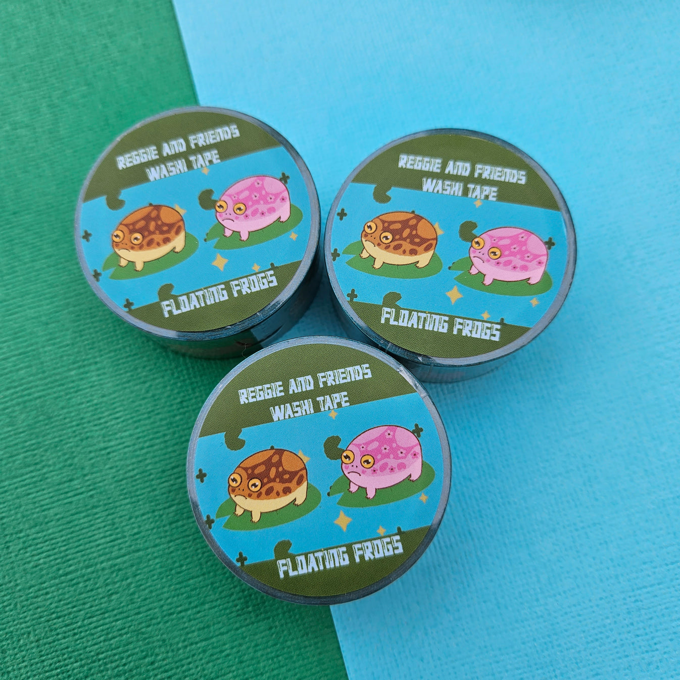 Reggie and Friends Washi Tape – Floating Frogs