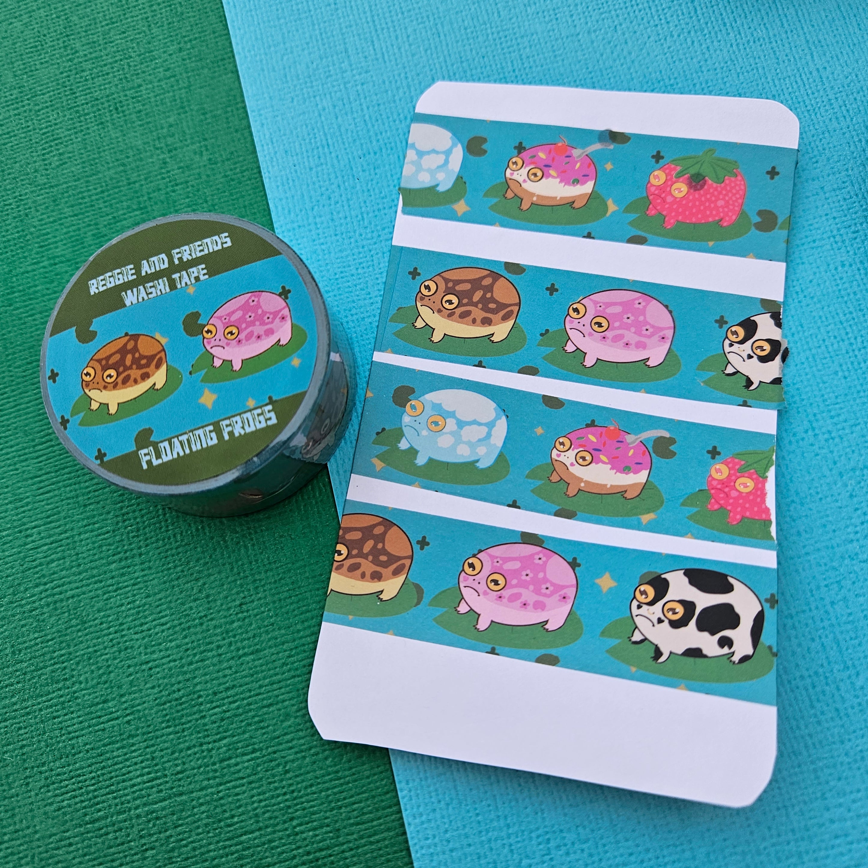 Reggie and Friends Washi Tape – Floating Frogs