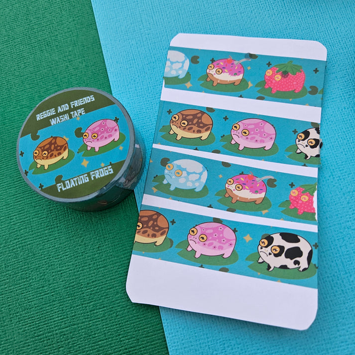 Reggie and Friends Washi Tape – Floating Frogs