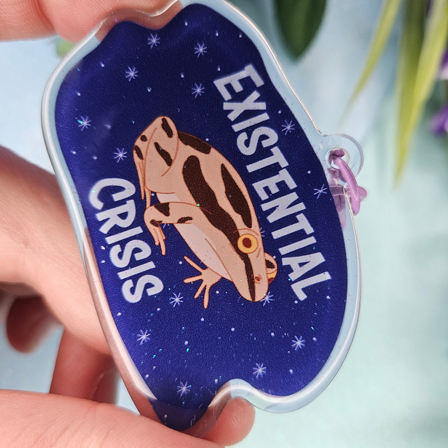 Existential Frog Acrylic Keychain - DISCOUNTED – Floating Frogs
