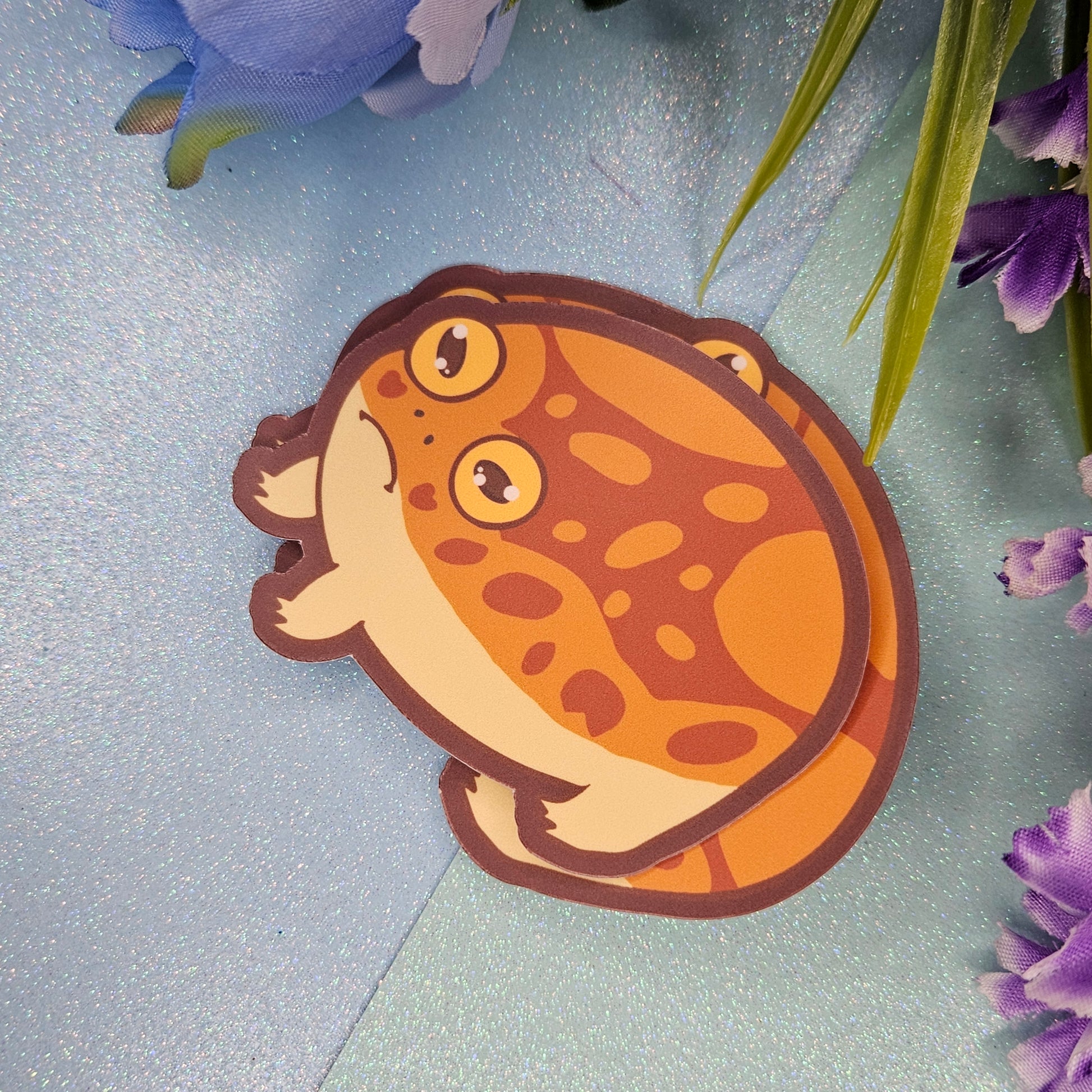 Original Reggie vinyl Sticker – Floating Frogs